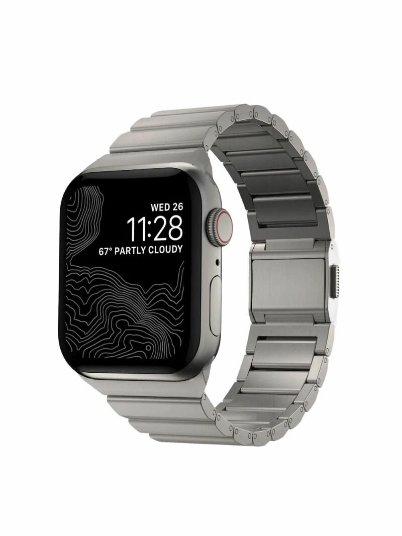 Магнитная пряжка титановая полоса для Apple Watch Ultra 2 ремня 49 мм 45 мм 44 мм браслет серии 9 8 7 6 SE 5 4 42 мм