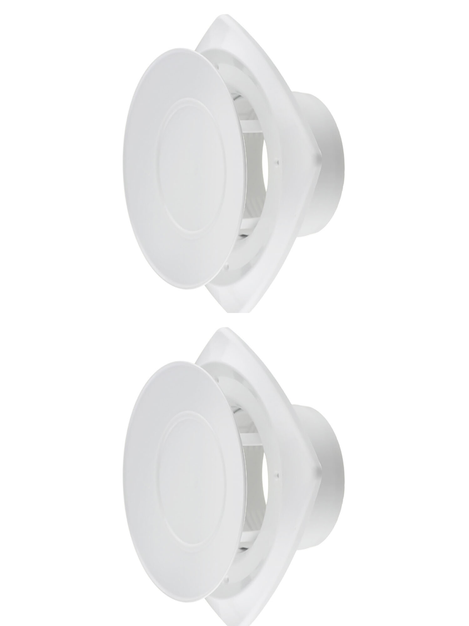 Анемостат приточный регулируемый с фланцем d100 мм белый (2 шт.)