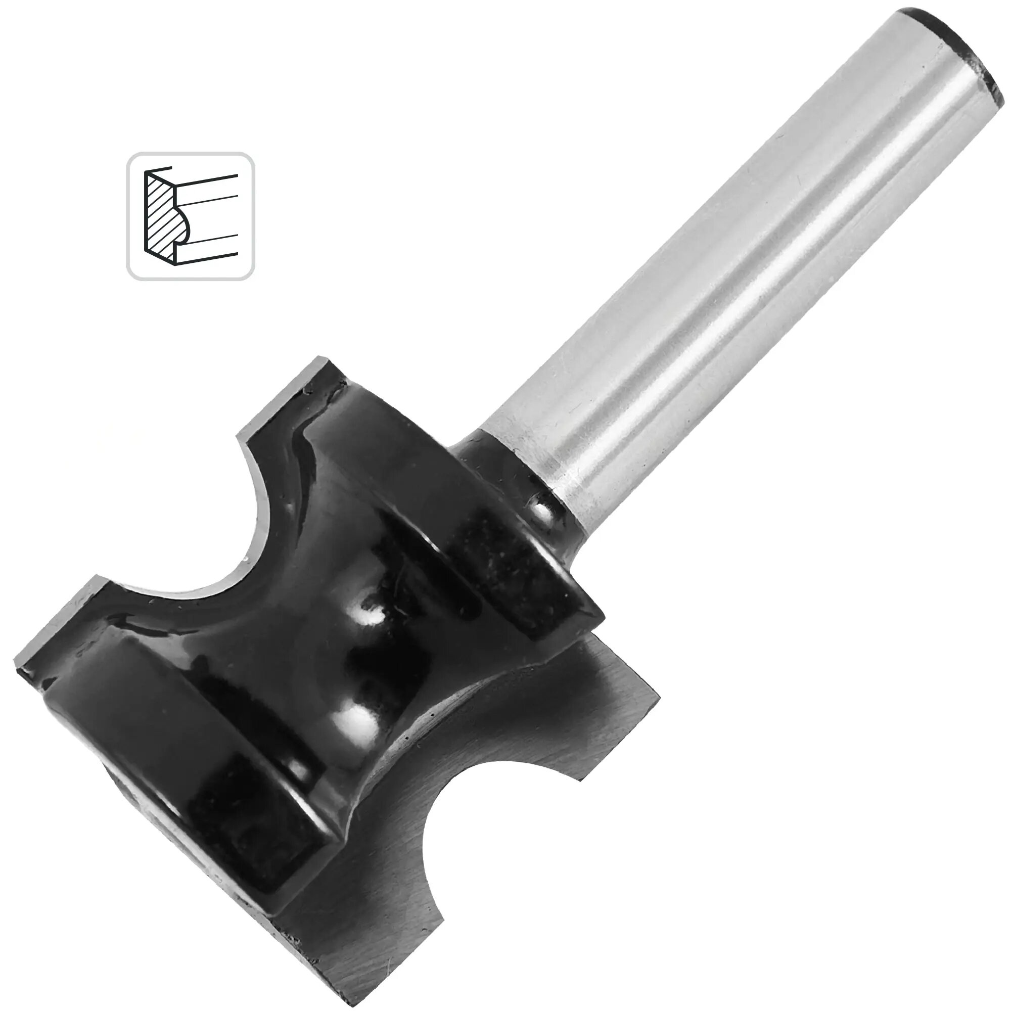 1410400 кромочная полустержневая фреза по дереву 25.4x22 мм, хвостовик 8 мм