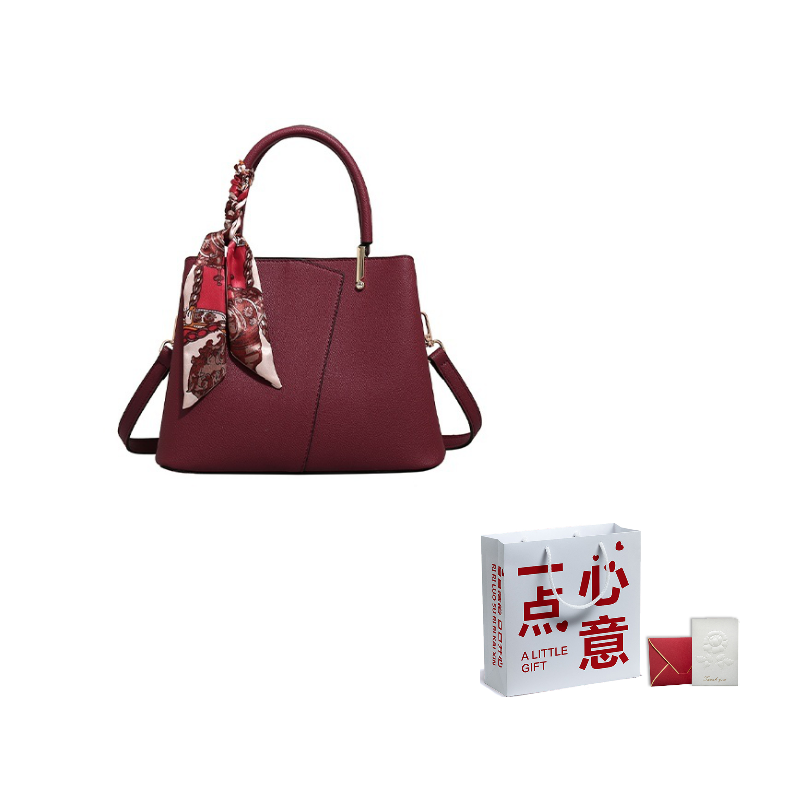 Сумка HAWA PU сумка женская Medium Size Black/Burgundy/Jasper