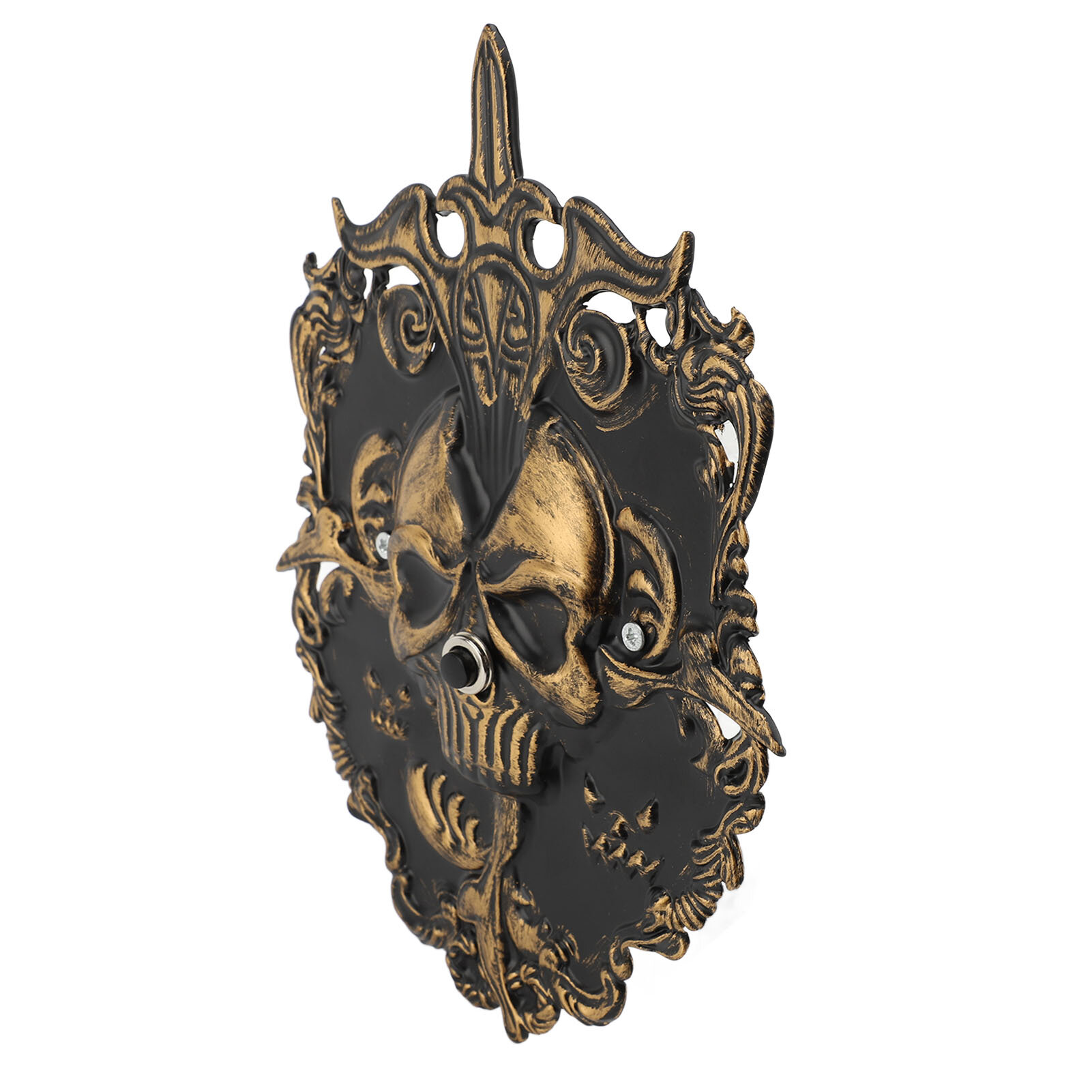 Череп дверной звонок металлический ретро цвет декоративный страшный скелет дверной звонок дверное украшение для фестиваля праздник