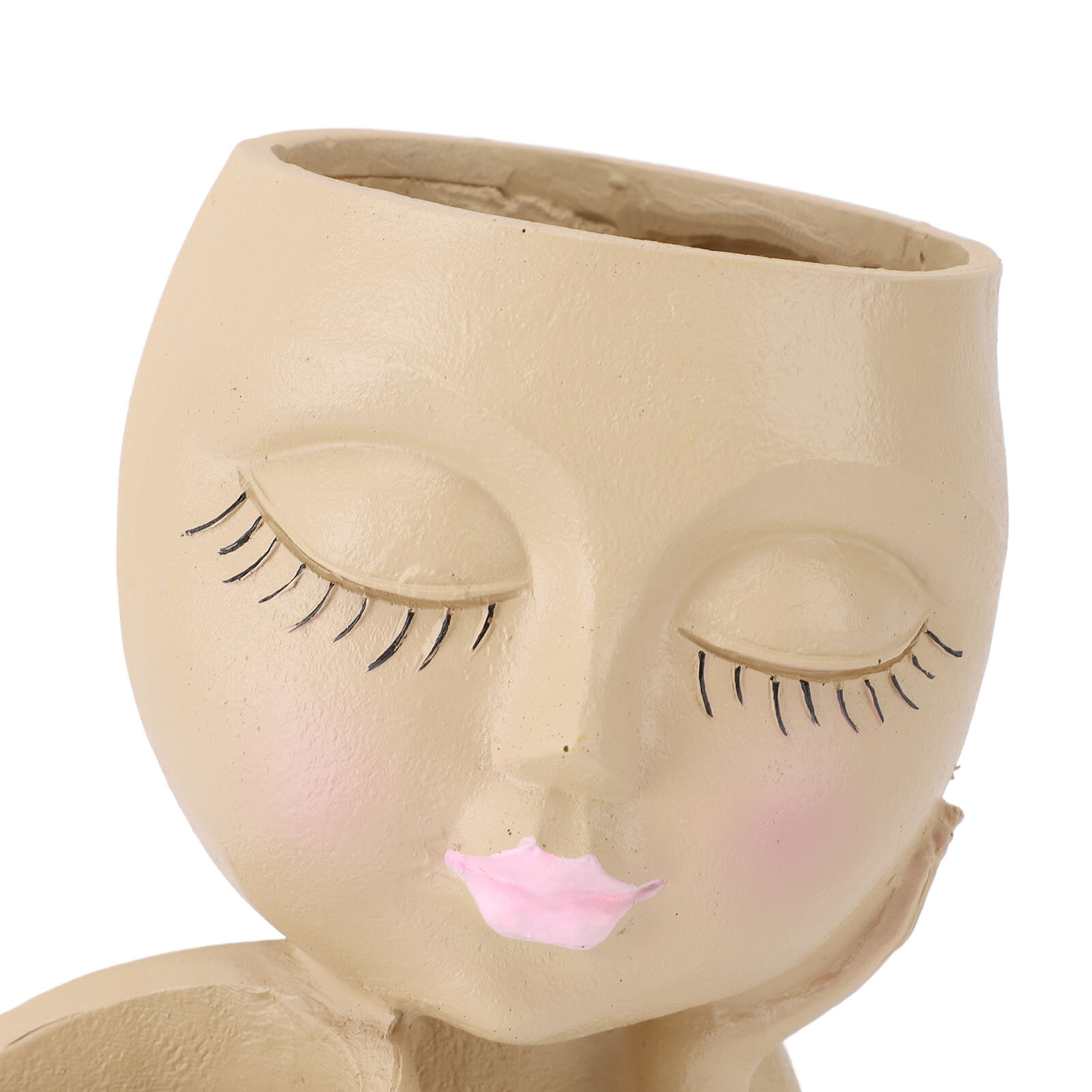 Растение для лица, устойчивое к выцветанию, уникальный суккулентный горшок для лица с дренажным отверстием для украшения сада