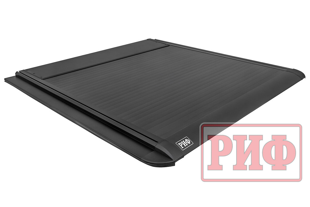 Крышка кузова РИФ для Sollers ST6, роллета раздвижная с электроприводом 1538х1606 мм, алюминиевая, черная