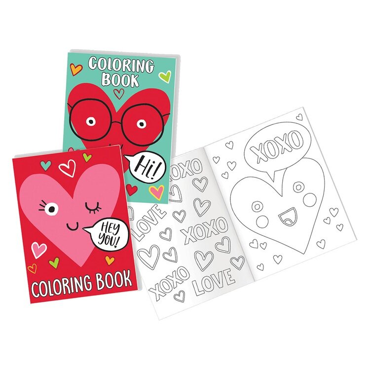 Раскраска КНР сердца, лица, плотная бумага, 12 шт