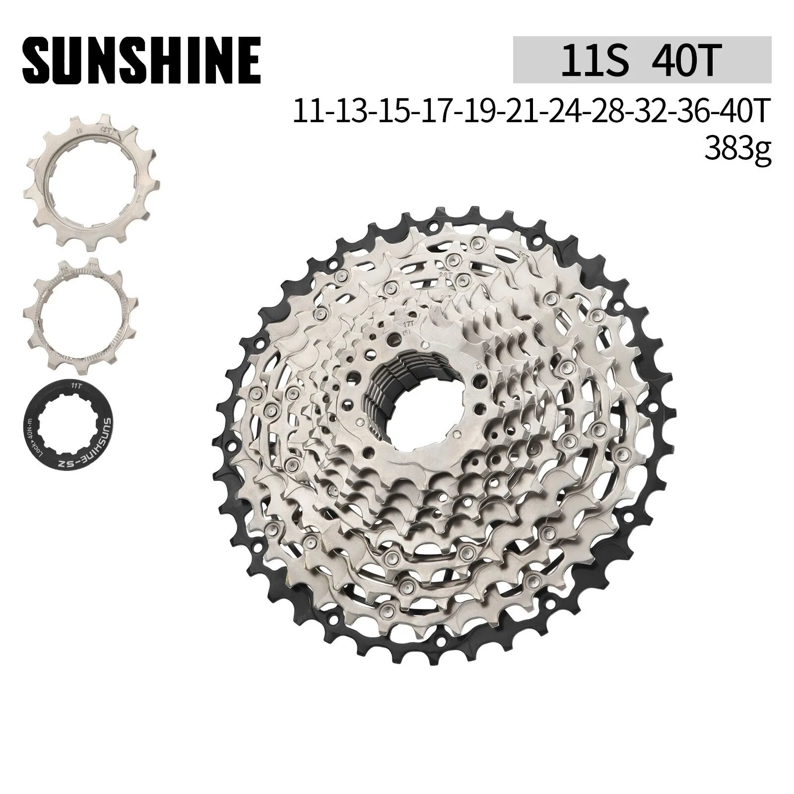SUNSHINE-SZ кассета для горного велосипеда 9/10/11 скорости 11-40/42/46/48/50/52T 11S 40T