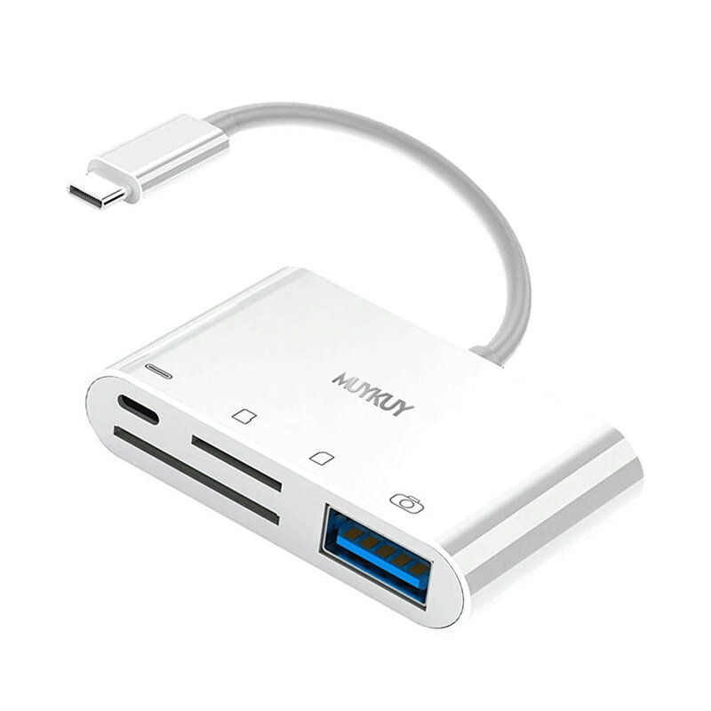 Док-станция MUYKUY, белая, android card reader, универсальная, для подключения к устройствам