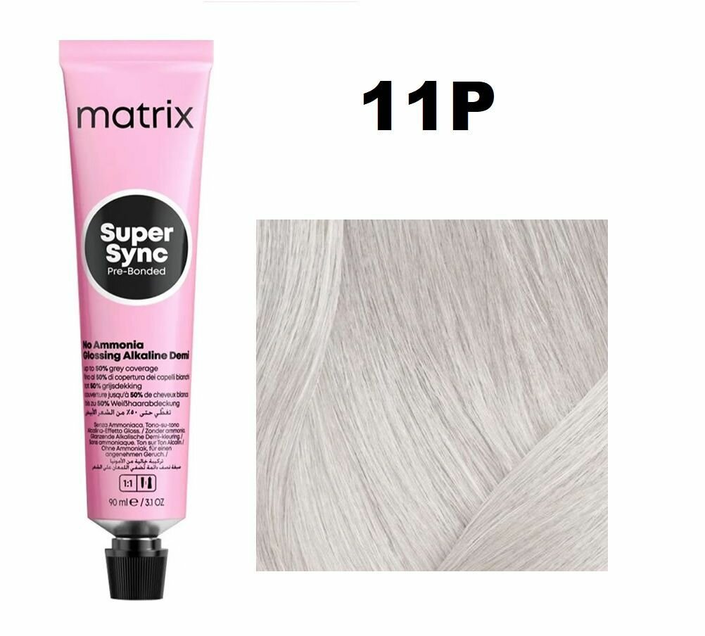 Matrix Краска без аммиака Super Sync 11P ультра светлый блондин жемчужный 90 мл