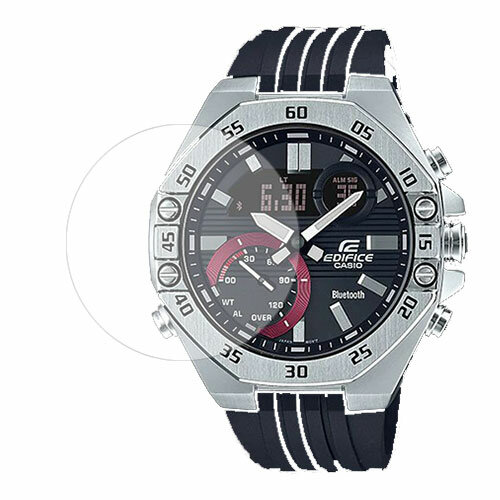 Скрин Мобайл защитный экран для часов Casio ECB-10P-1A из гидрогелевая плёнка прозрачная