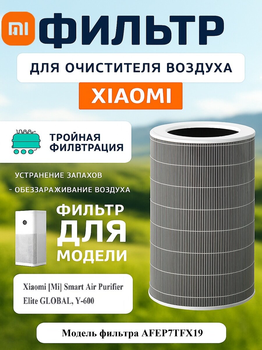 Очиститель воздуха Xiaomi Smart Air Purifier Elite Filter, Y-600 (BHR6358GL) ，AFEP7TFX19