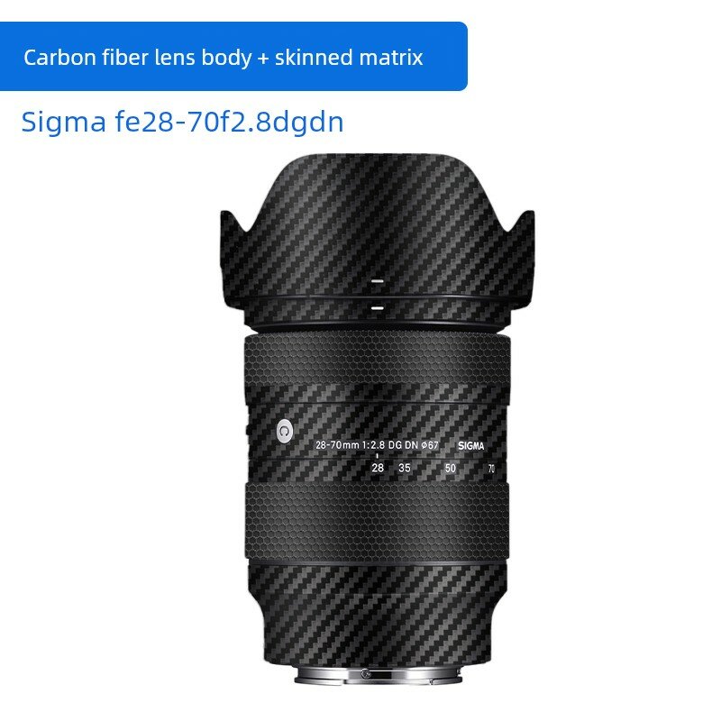 Защитная пленка для объектива Sigma 28-70mm F2.8 DG DN с 3M клеем, узор из карбоновой ткани для Sony E Mount