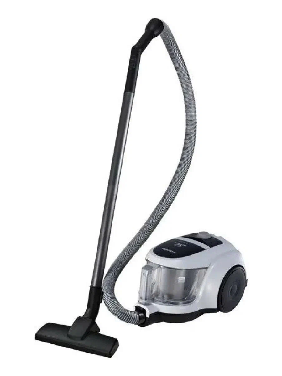 Пылесос Samsung VCC4520S3S/XEV белый, мощность 1600Вт, уборка: сухая, объем пылесборника 1.3л, мощность всасывания 350Вт