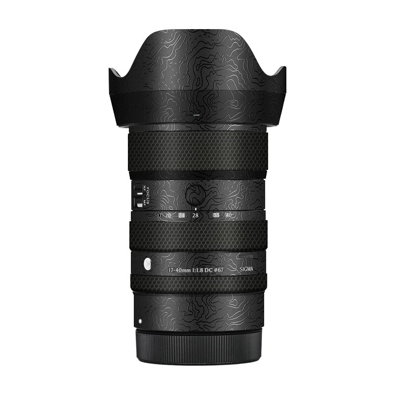 Защитная пленка для объектива Canon RF - Черный с линиями уровня, совместима с Sigma 17-40mm F1.8