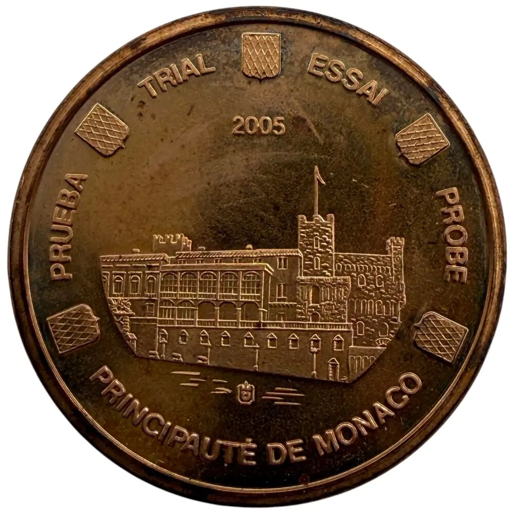 Монако 1 евроцент 2005 г. (Флаг Евросоюза) Specimen (Проба)