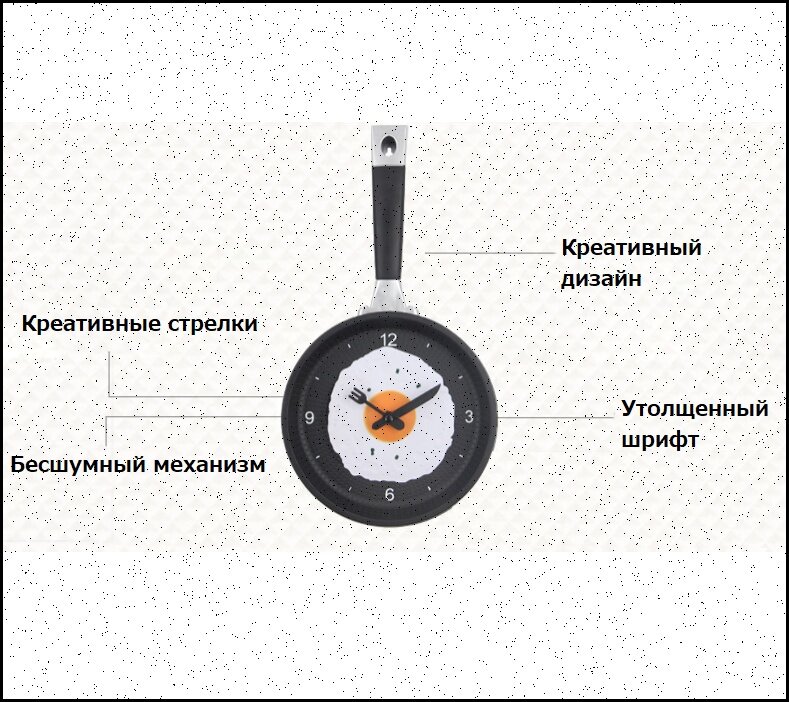 Часы настенные MyPads XJ304, круглые, бесшумные, креативный дизайн, черный