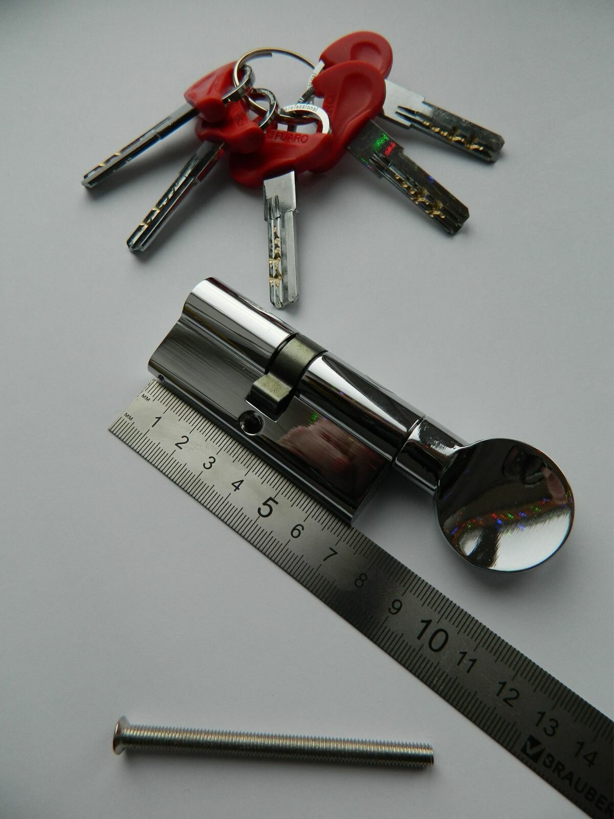 Личинка замка 70мм (35х35) с вертушкой и перфоключами D-PRO502 Фуаро цилиндровый механизм