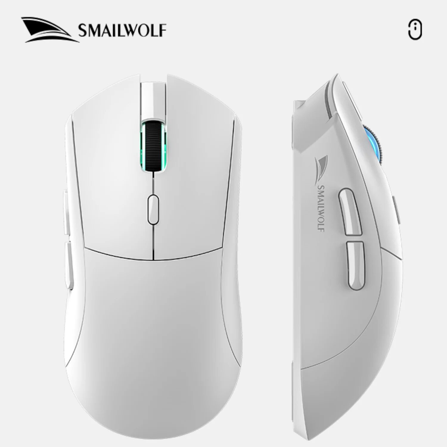 Беспроводная игровая мышь SMAILWOLF RS7 White