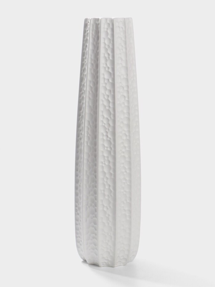 Ваза напольная керамика "Тиаго" 57х14 см, белый 10902445