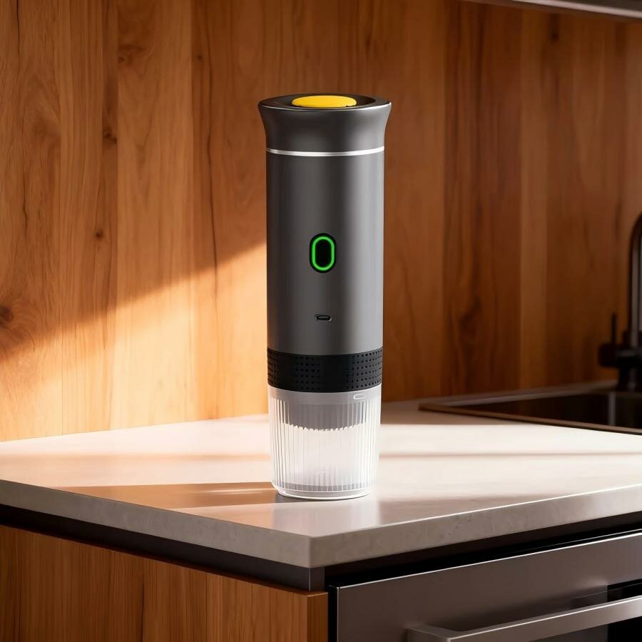 Кофемашина Xiaomi Youpin 3-в-1 портативная，легко использовать, легко мыть, для поездок，серый