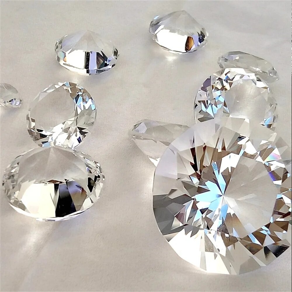 Хрустальная призма K9 Серебряный, 60mm, 1Pc Clear