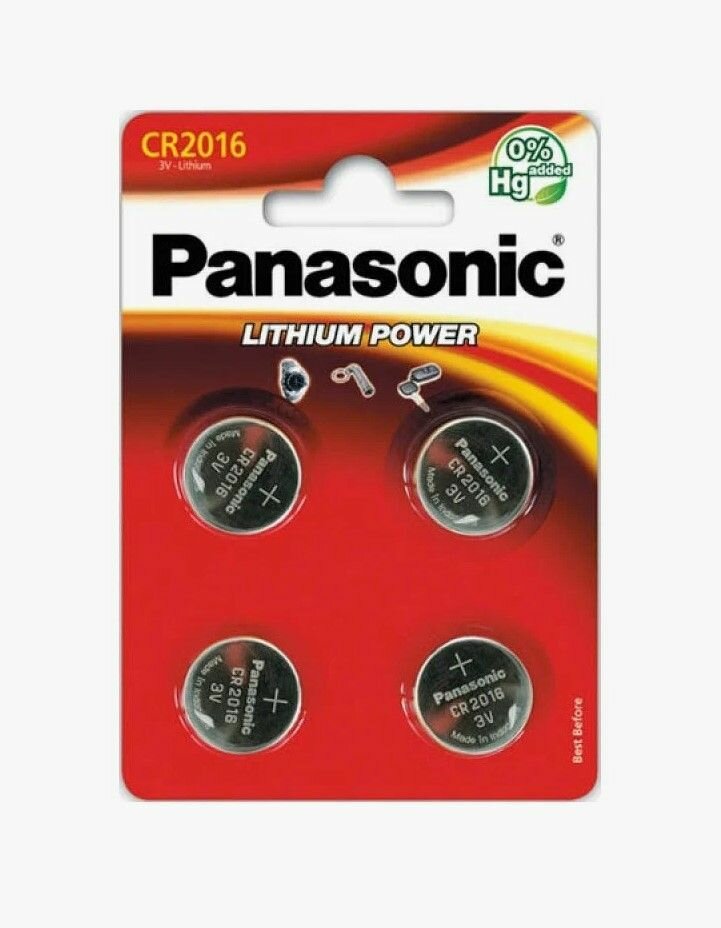 Батарейки Panasonic CR-2016EL/4B Батарейки дисковые литиевые Lithium Power в блистере 4шт