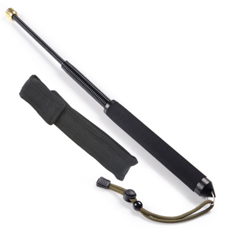 Телескопический пружинный кнут для разбивания окон, автомобильный трехсекционный пружинный кнут, снаряжение для самозащиты женщин