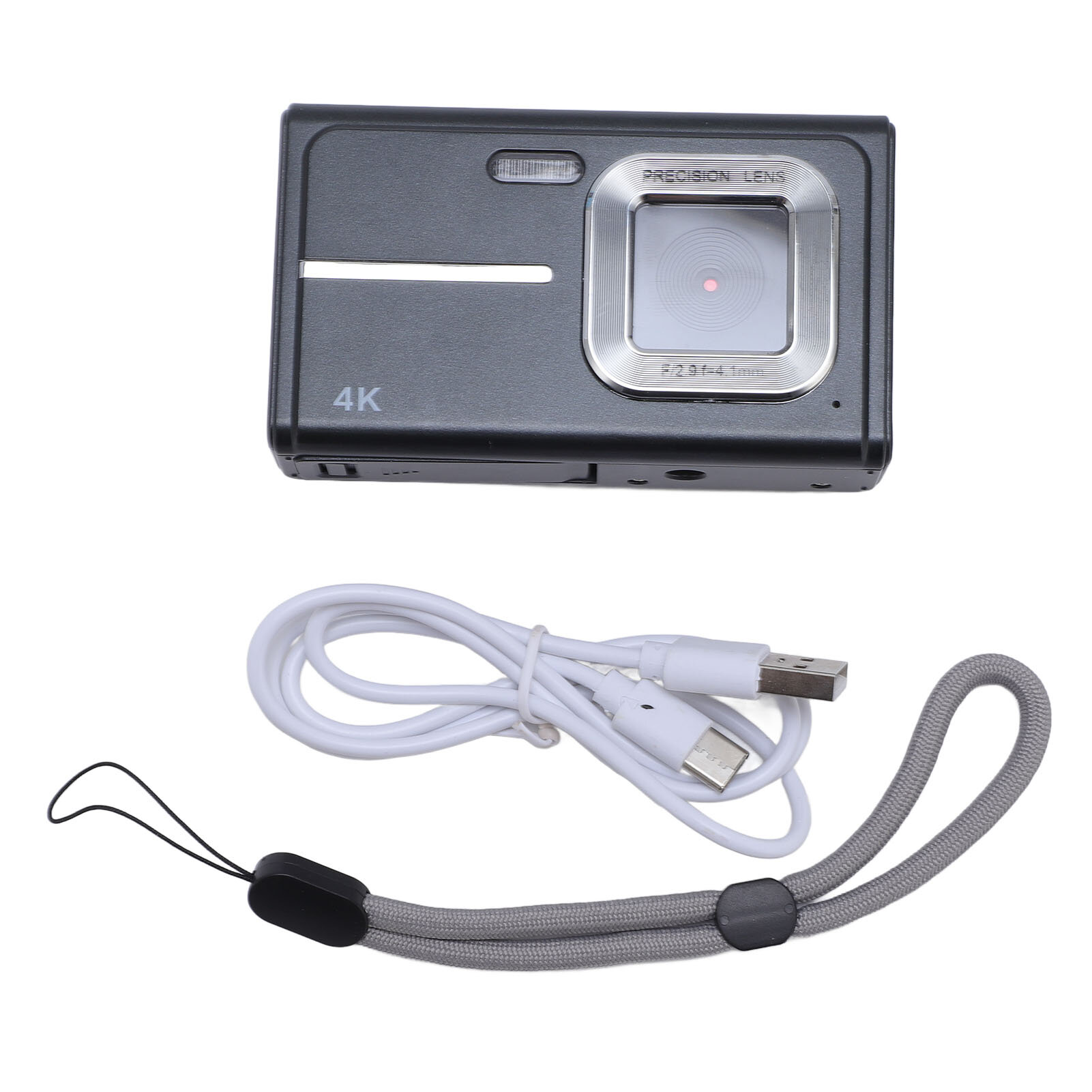 Цифровая камера с автофокусом UHD 1080P 48MP 16-кратный зум Anti Shake Компактная камера с экраном 2,4 дюйма Портативная дорожная камера для фотосъемки черного цвета