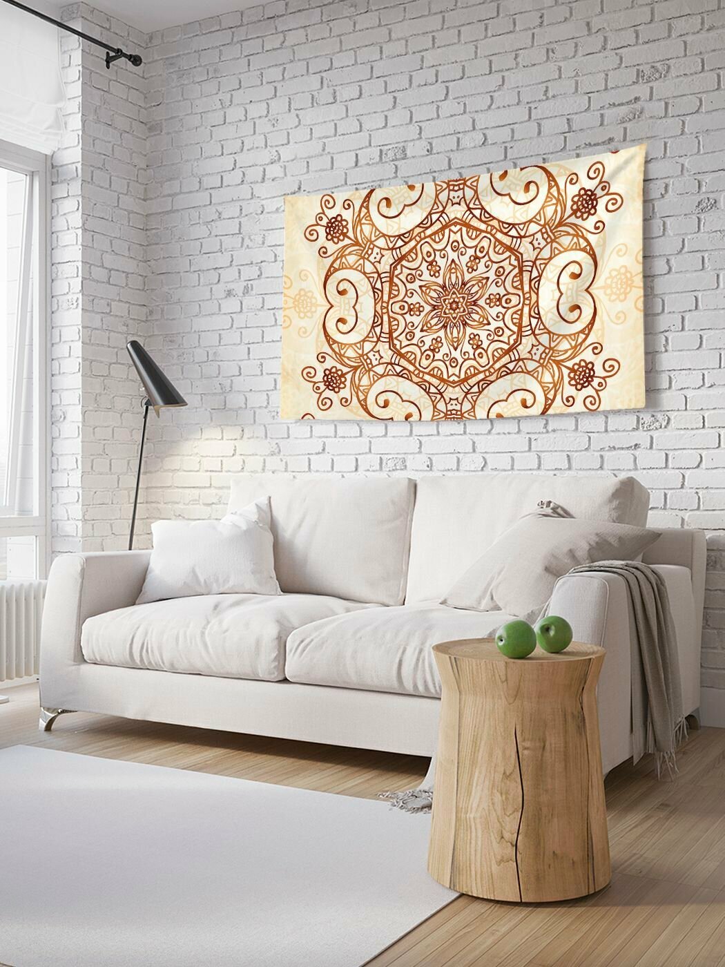 Фотопанно на стену горизонтальный постер 150х200 "Индийские мотивы мандалы", JoyArty