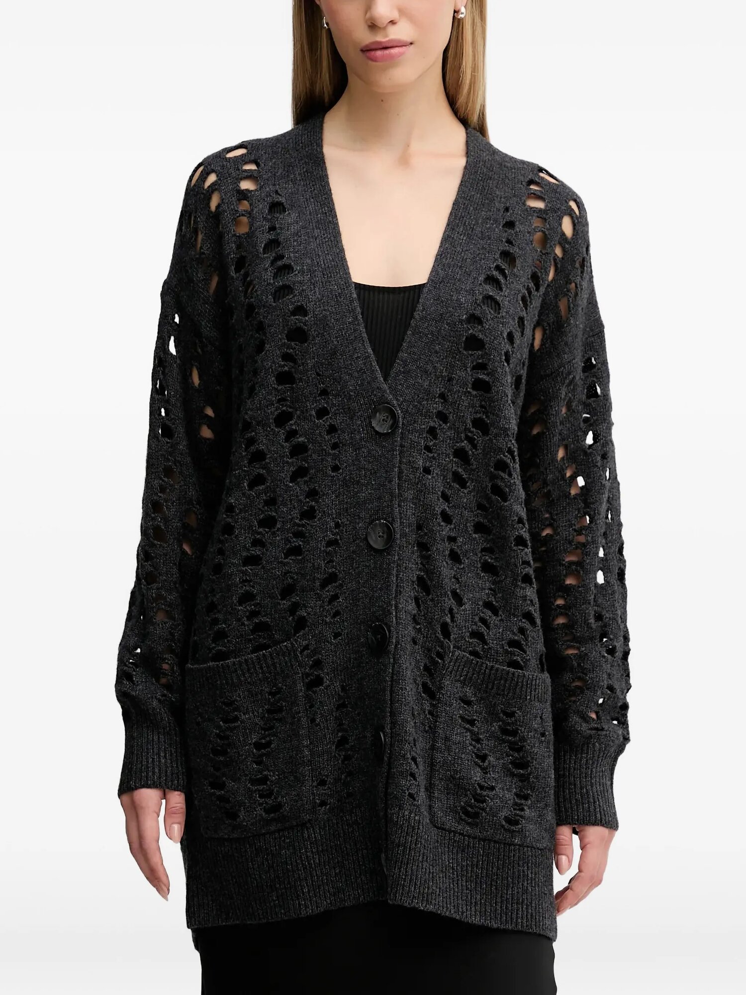 Кардиган Distressed pocket cardigan