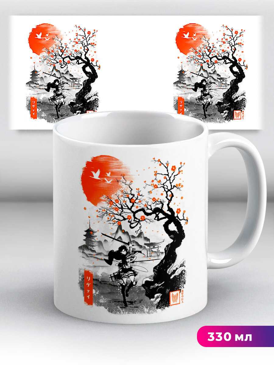 Кружка Аниме сакура самурай