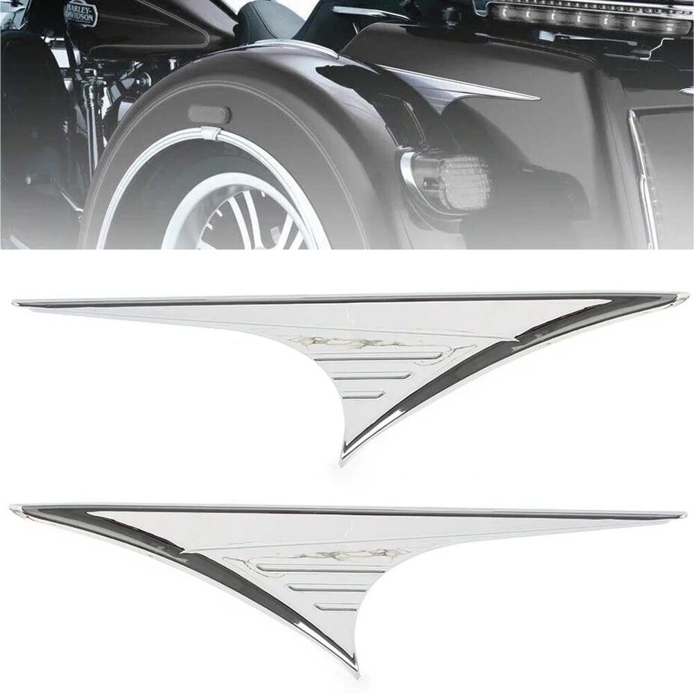 Хром для Harley Davidson Tri Glide Ultra FLHTCUTG 2009-2022 для Trike FLHXXX 2010-2011, задняя часть багажника мотоцикла, боковые акценты, накладка