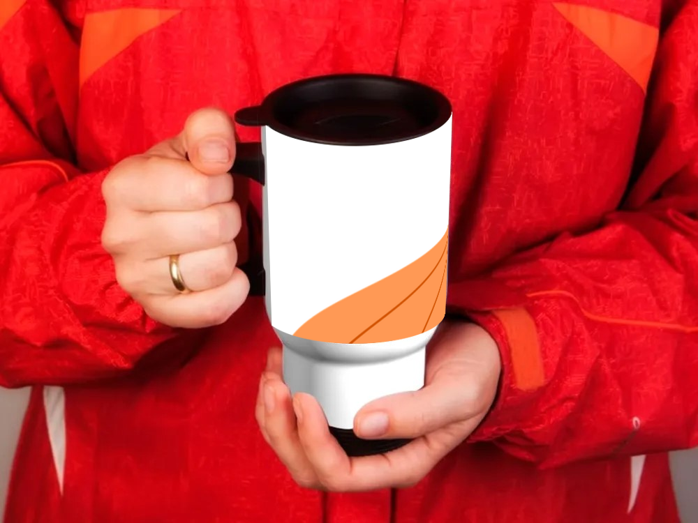 Тремокружка для авто с принтом "Лук, сад, луковый цветок" 0.5 л.