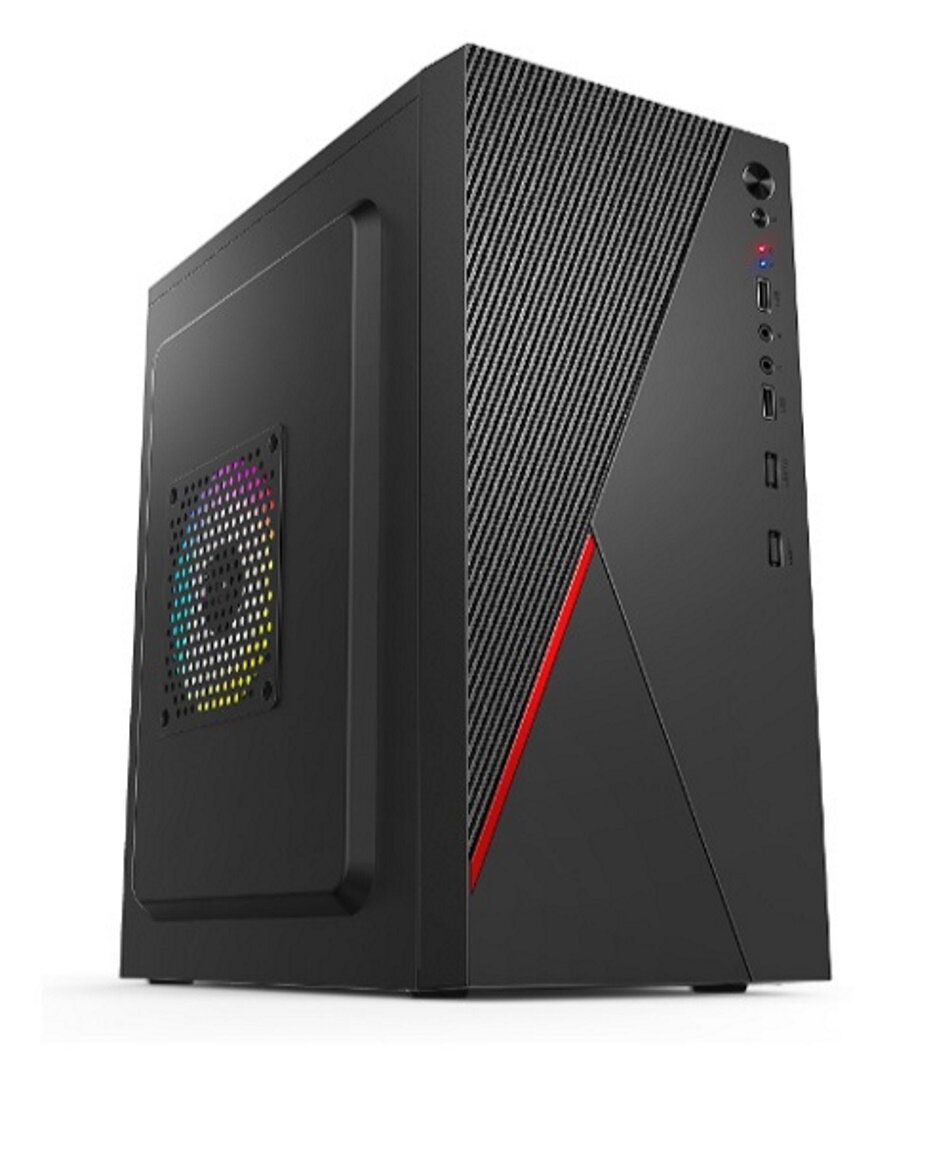 A-12 microATX 2*USB 3.0; 2*USB 2.0+Audio БП. ATX-450ECO, Black