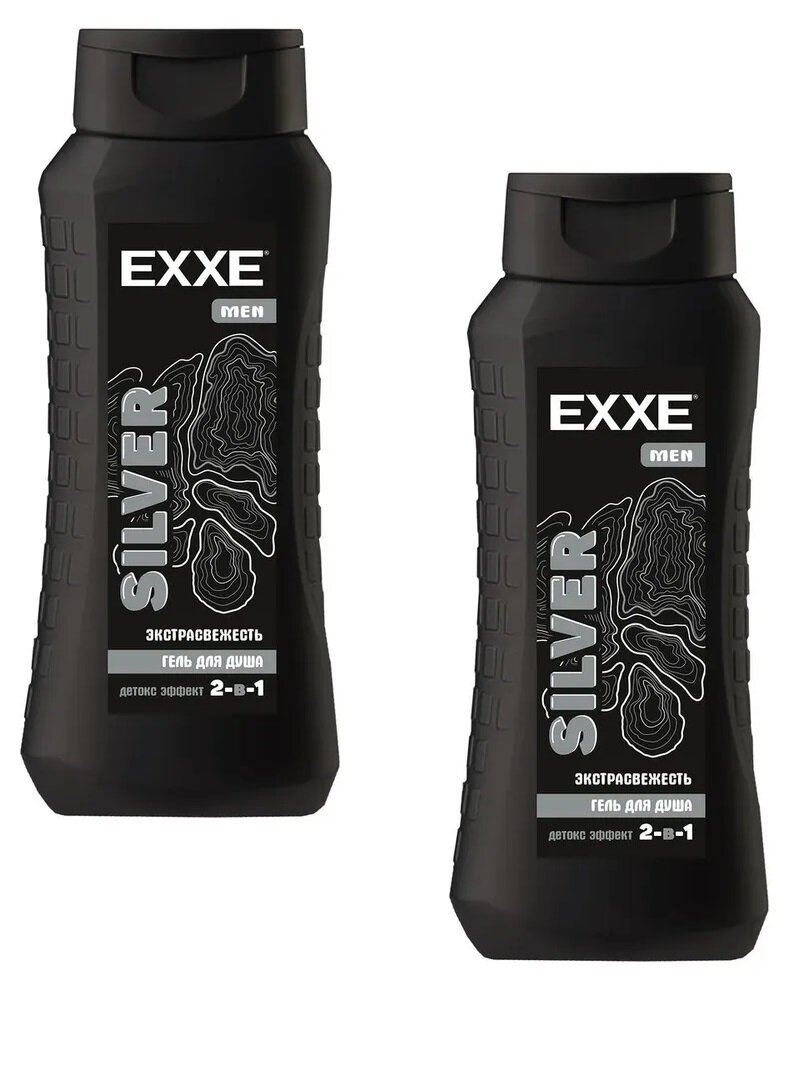 Гель Exxe Men для душа 2в1 "Экстрасвежесть" Silver, 400 мл 2шт