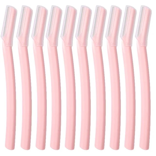 Набор из 5/10/24 предметов: триммер для бровей, портативная бритва для лица, устройство для удаления волос, лезвия для бровей, косметика.