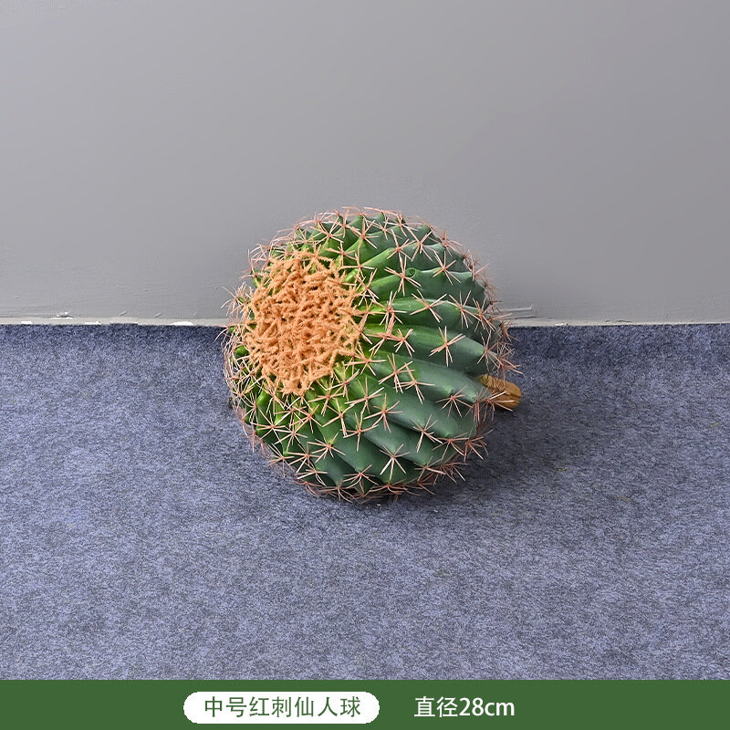 Искусственный кактус в форме шара, фальшивое зеленое растение, декор для окна, мягкое украшение, пустынный ландшафт, сизаль, искусственный кактус драцена, дерево тысячелетия