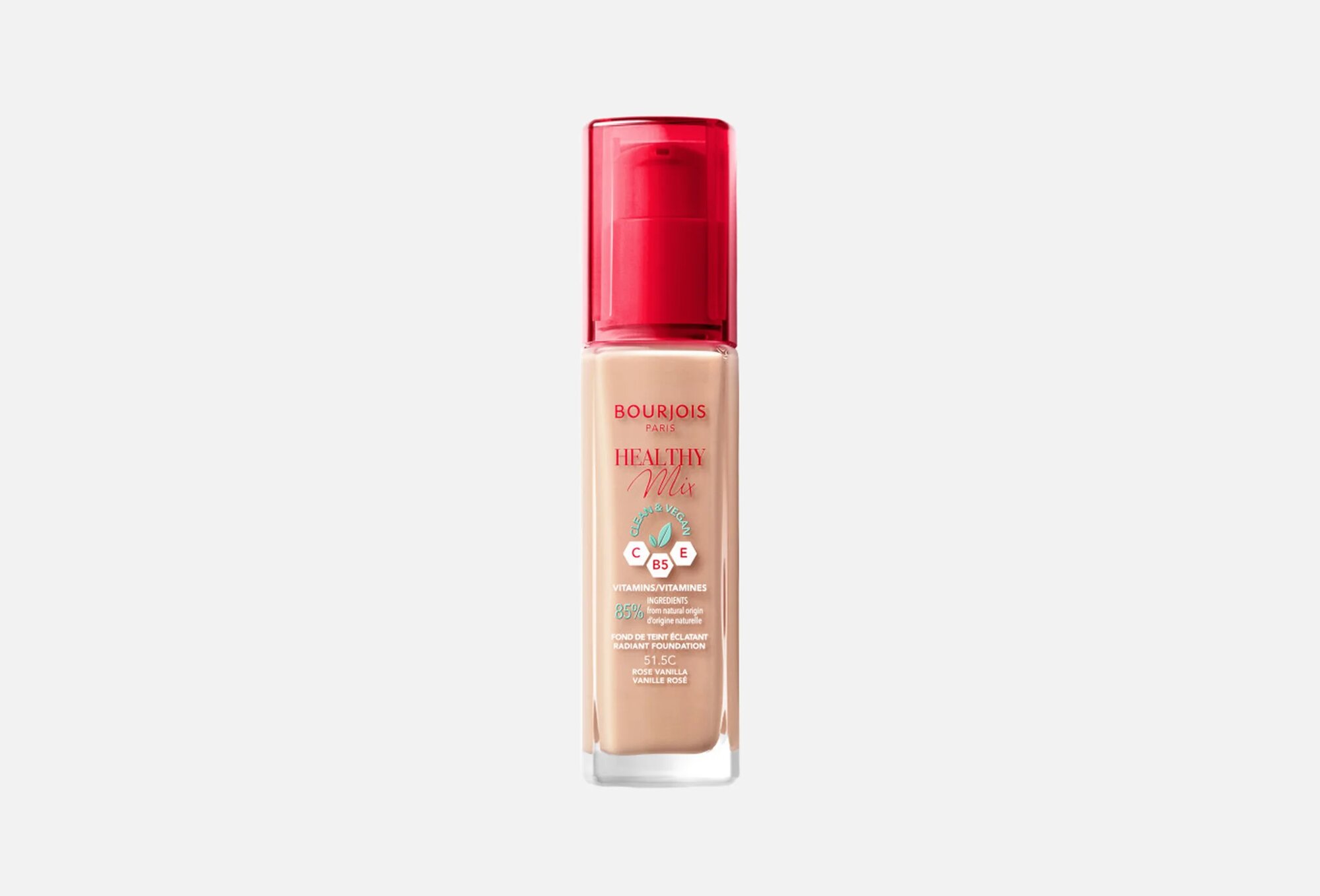 Тональная основа для лица Bourjois Healthy mix clean & vegan radiant, оттенок 51.5C, 30 мл