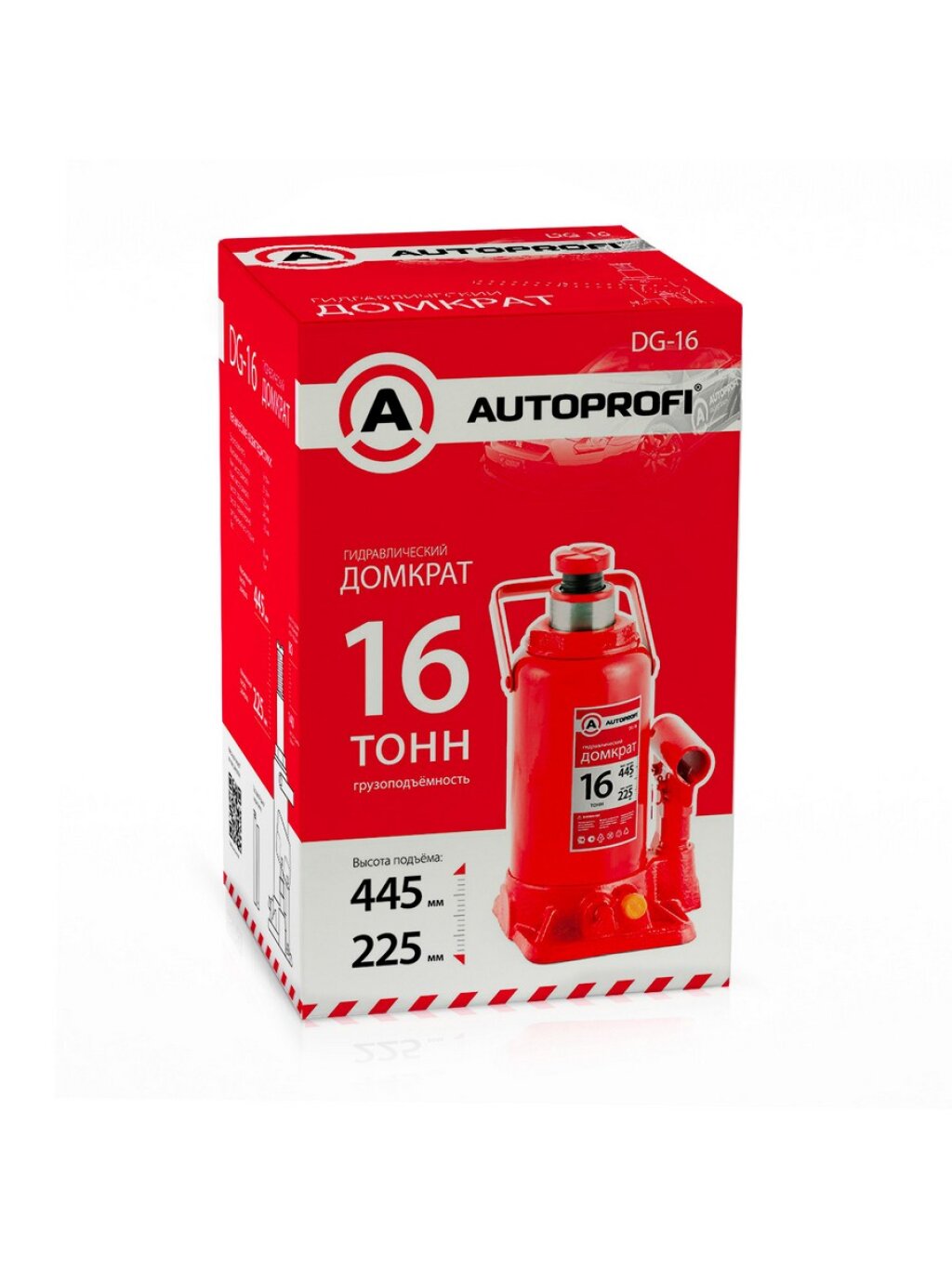 Домкрат бутылочный Autoprofi DG-16 16 т 225-445 мм