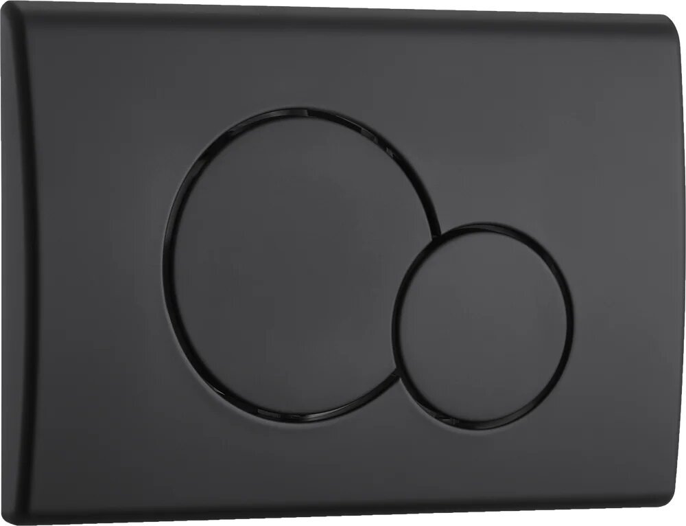 Кнопка смыва для унитаза Weltwasser WW Marberg 507 RD MT-BL черная, матовая, кнопка для инсталляции, двойной смыв