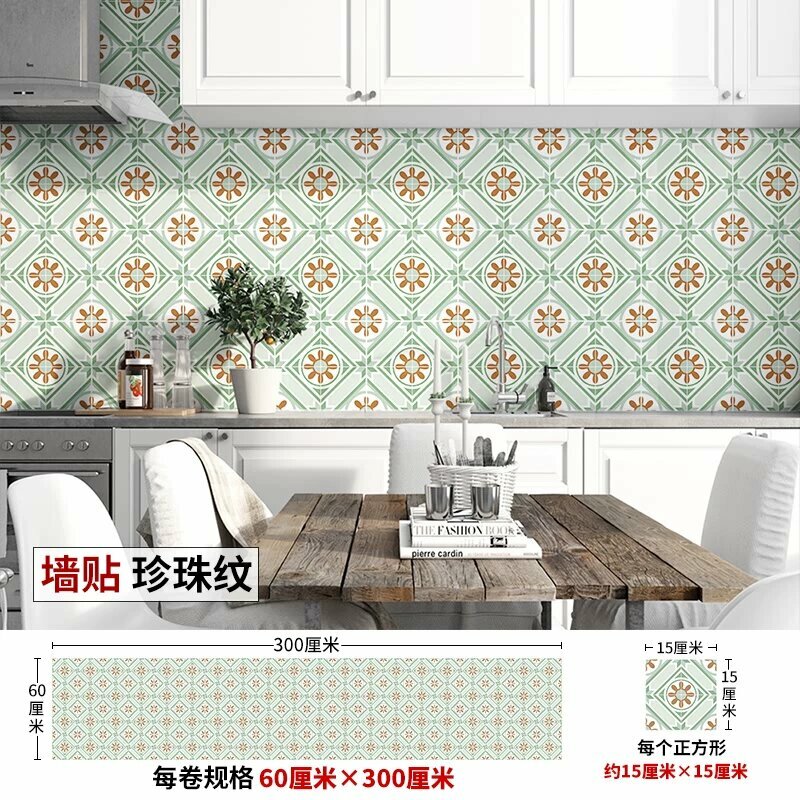 Самоклеящаяся водонепроницаемая настенная наклейка с перламутровым рисунком, 60см x 300см для ремонта ванной и кухни