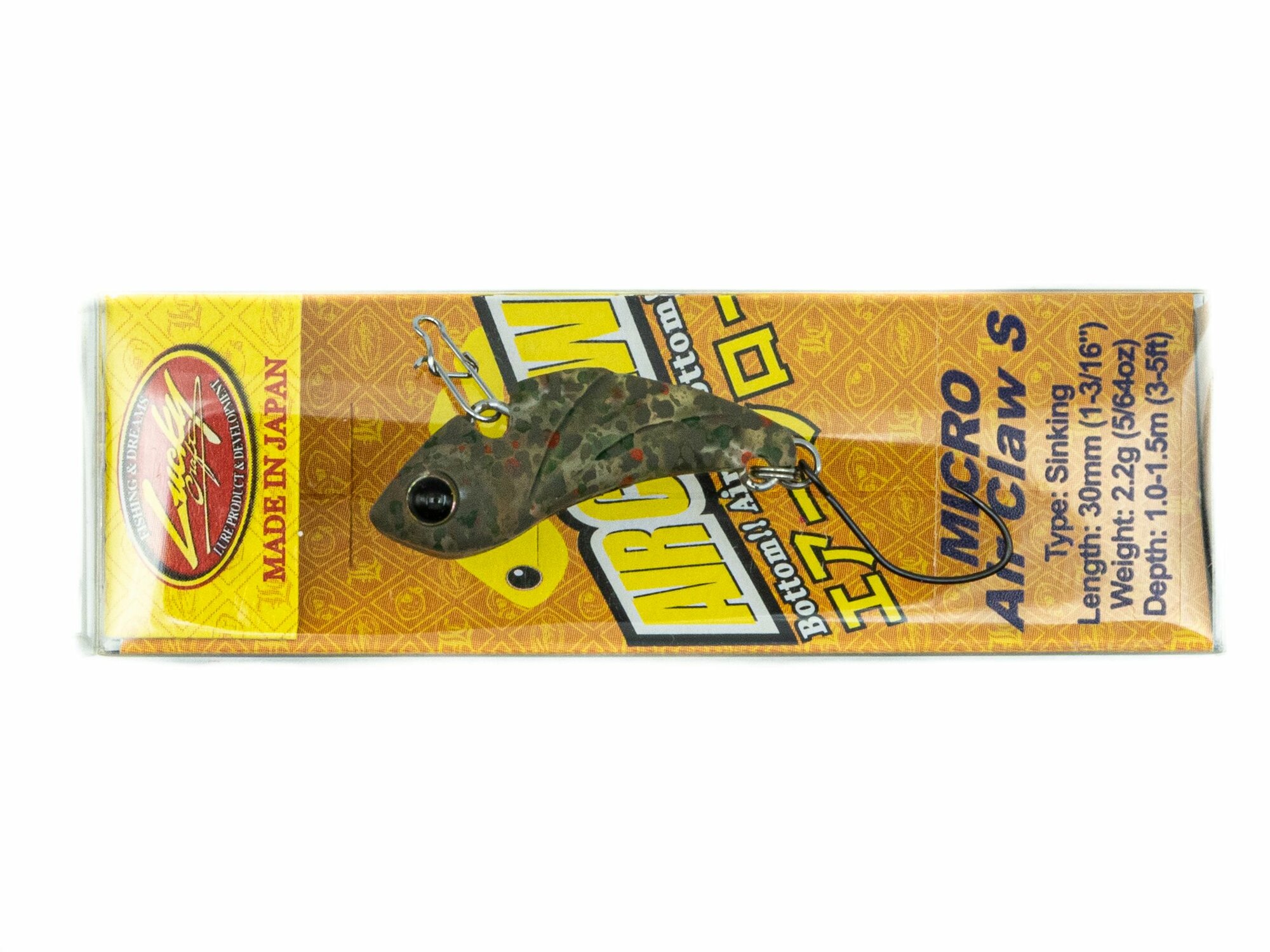 Японский раттлин на форель Lucky Craft Micro Air Claw S, 2.2 г, #Pellet Splatter / Приманки для рыбалки / Цикады на форель