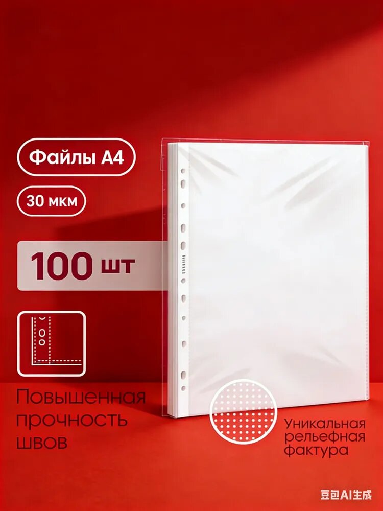 Файл A4 100 шт, 30 мкм