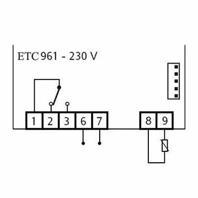 Контроллер ETC-961 Элитек универсальный цифровой с датчиком для холодильника — фото 1