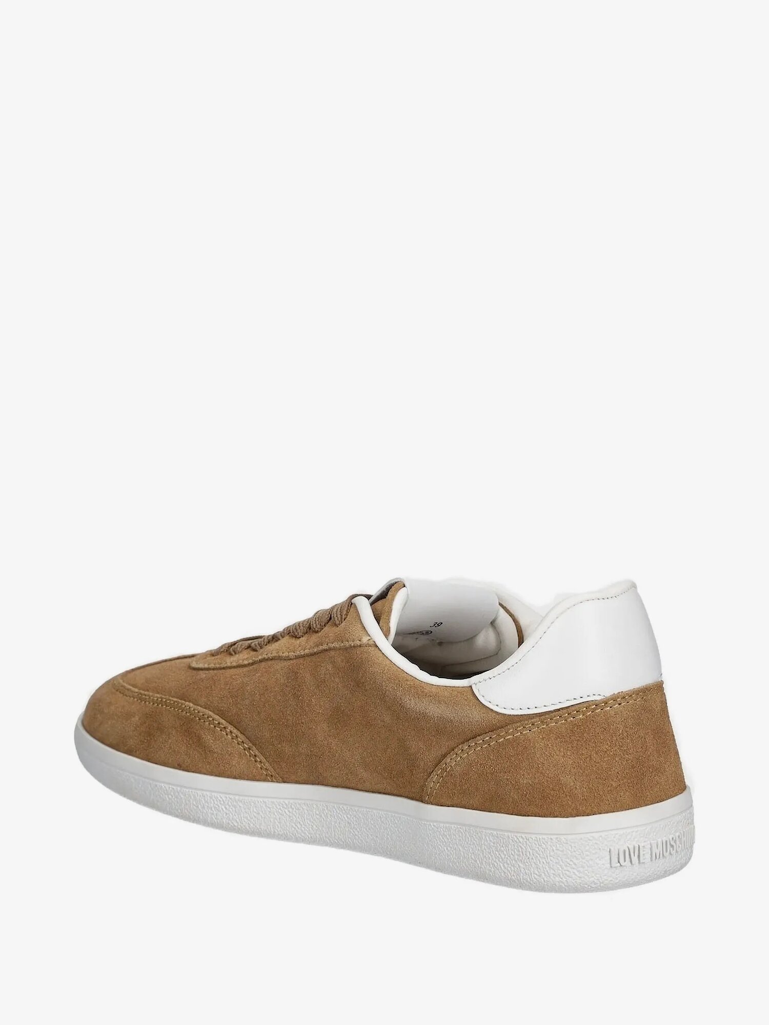 Кроссовки LOVE MOSCHINO Heart suede sneakers, размер 41, коричневый/серый/оранжевый — фото 1