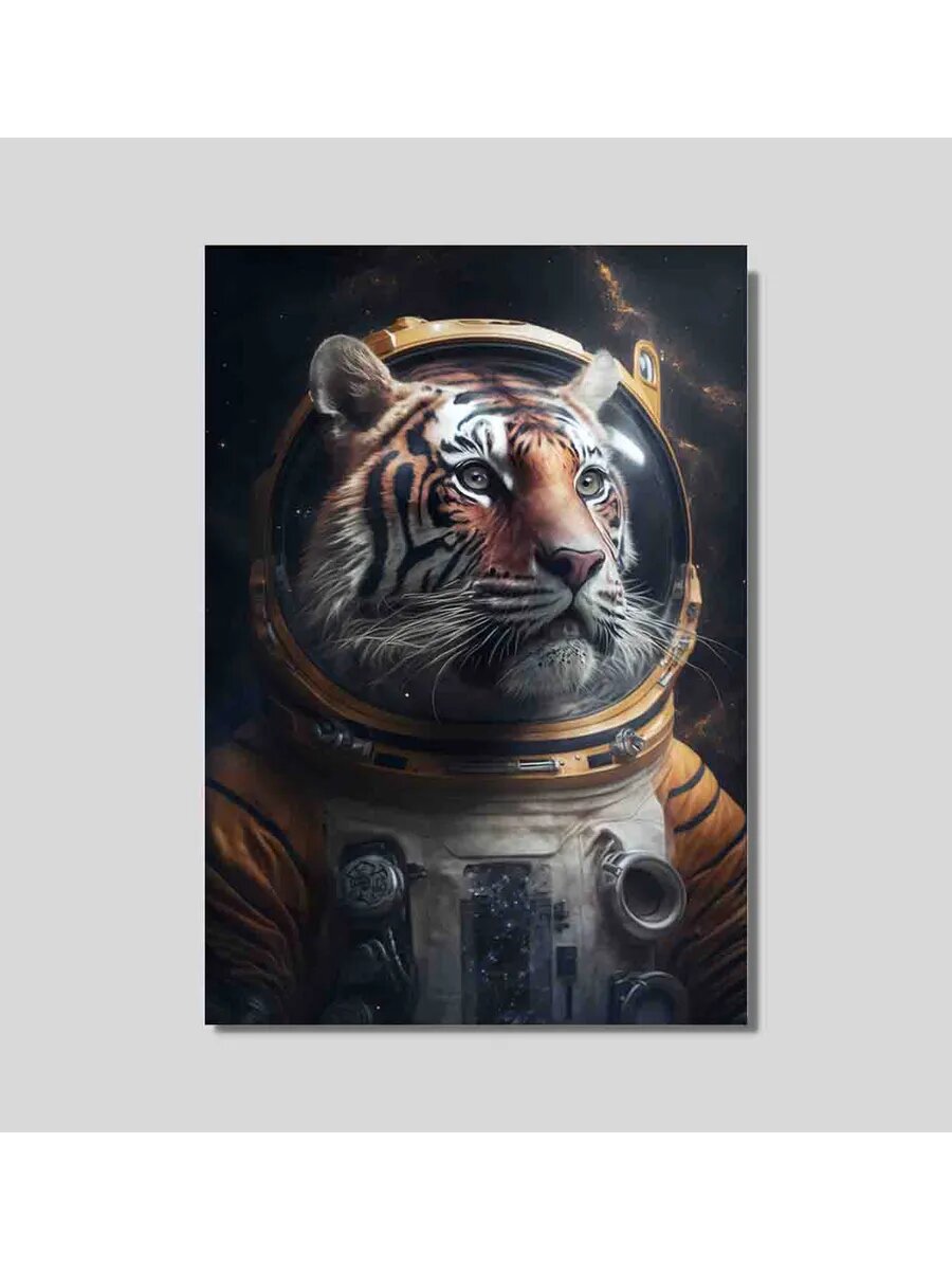 Космонавт Королевский Бенгальский тигр 3, Плакат 30x42см