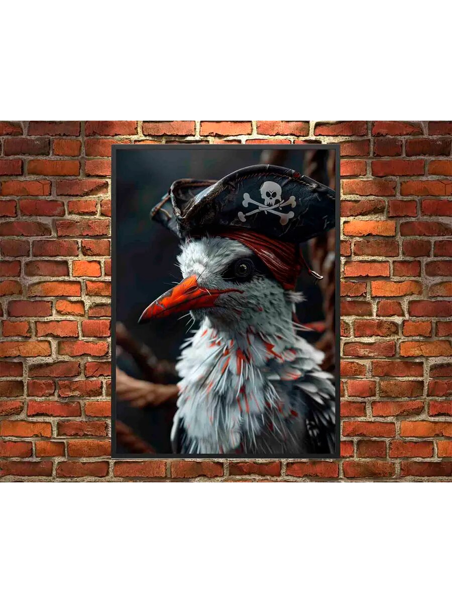 Крачка-птица-пират 3, Плакат 30x42см