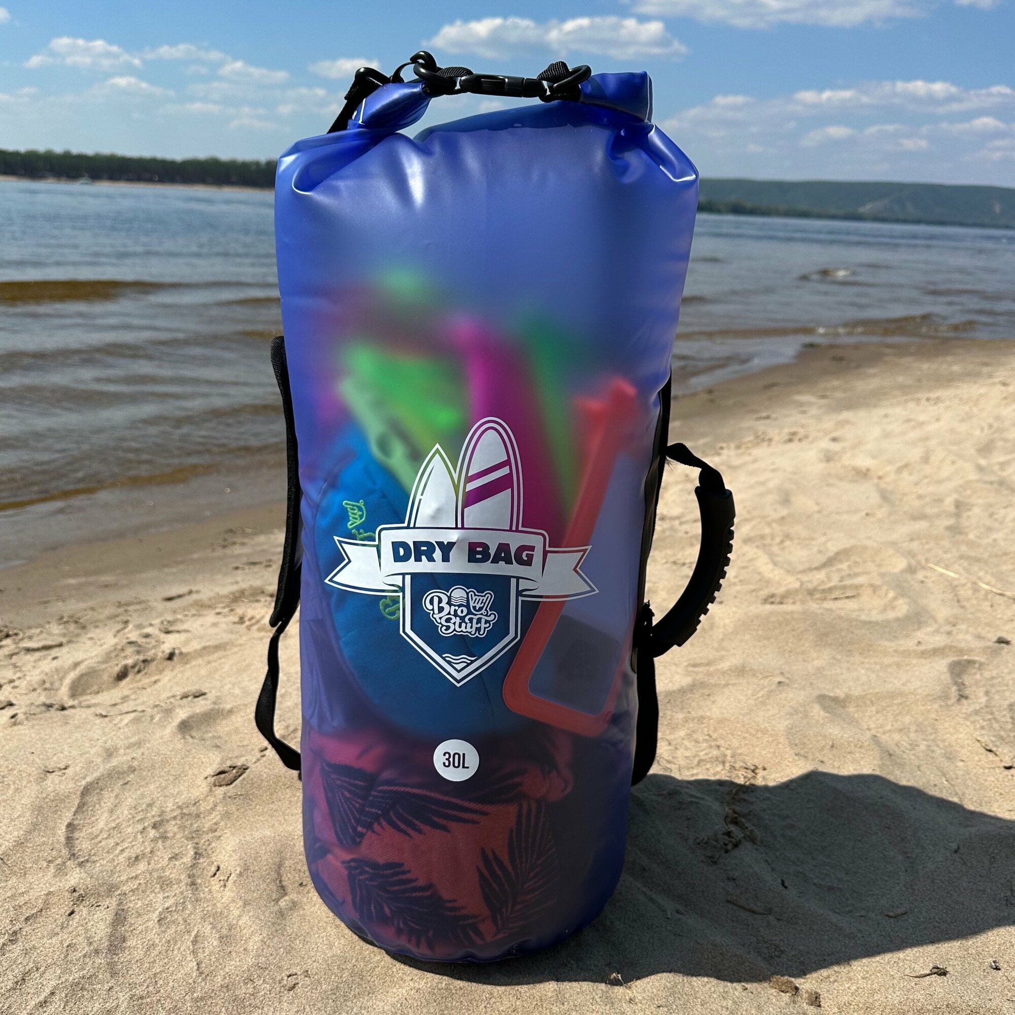 Сумка гермомешок водонепроницаемый BroStuff dry bag 30l deep blue