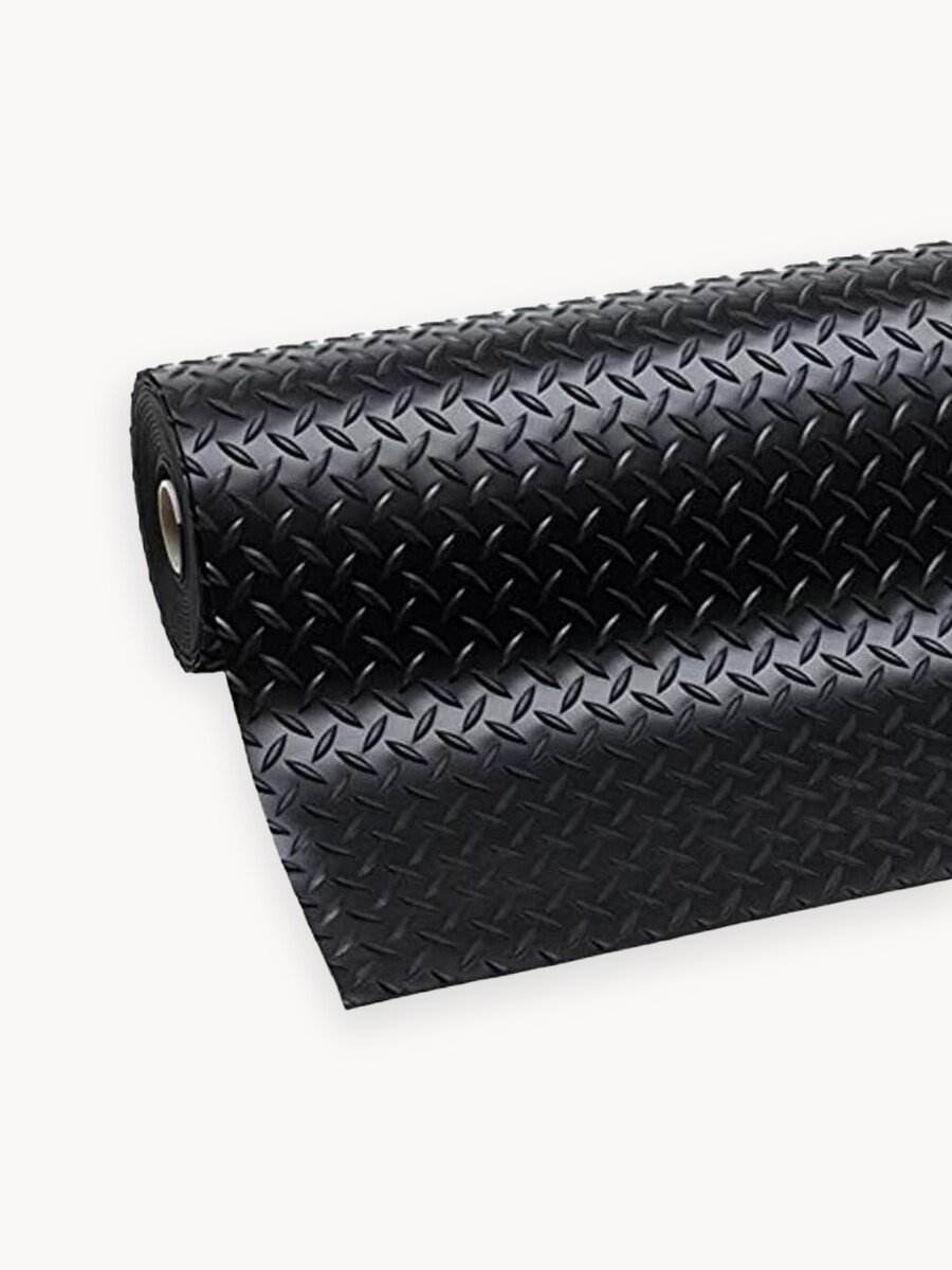 Садовая дорожка "Ёлочка" против скольжения (толщина 2 мм) черная 0,4*8 м
