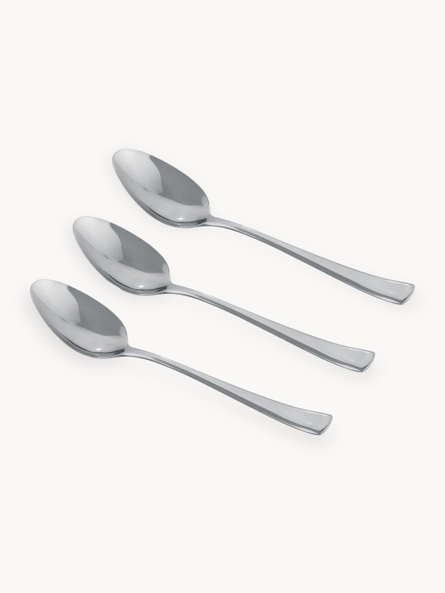 Столовые ложки NADOBA, серия KVETA, набор из 3 предметов, нержавеющая сталь