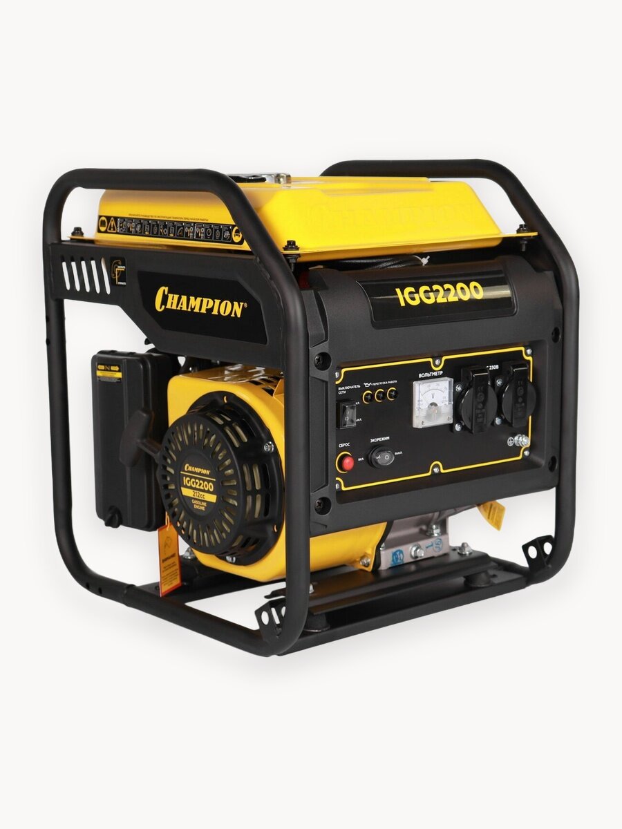 Генератор инверторный бензиновый CHAMPION IGG2200 (2/2,1кВт, 7лс, 7л, 25кг)
