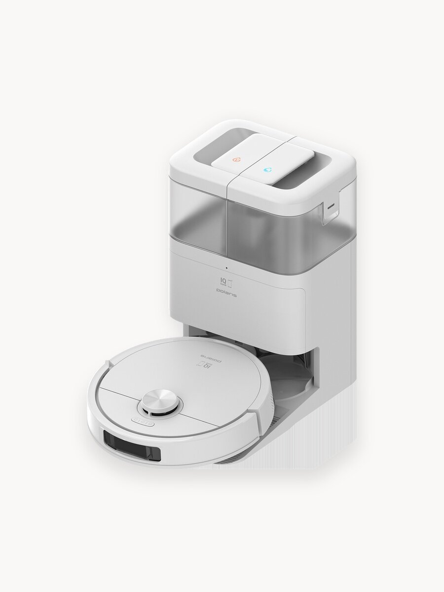 Робот-пылесос со станцией самоочистки Polaris PVCRAC 7290 WIFI IQ Home Белый